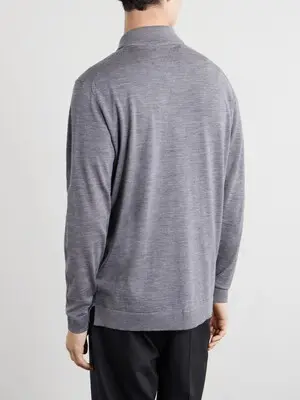 LARDINI Virgin Wool Polo Shirt