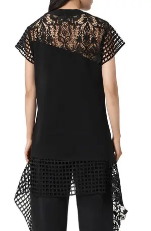 ALLSAINTS Zala Asymmetric Crochet Dress