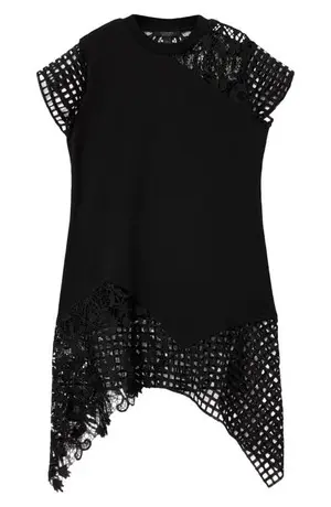 ALLSAINTS Zala Asymmetric Crochet Dress