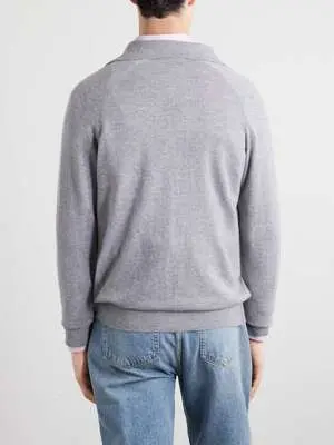 LARDINI Wool And Cashmere-blend Polo Shirt