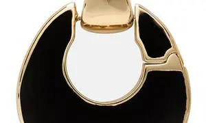 Kate Spade New York Enamel Drop Hoop Earrings - Black