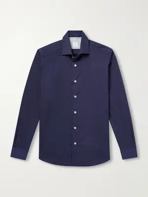 Eleventy Cotton-blend Shirt - Blue