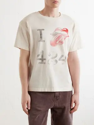 424 I Love Printed Cotton-jersey T-shirt