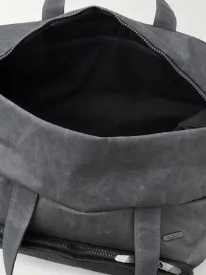DB JOURNEY Entour Full-grain Leather And Canvas Weekend Bag