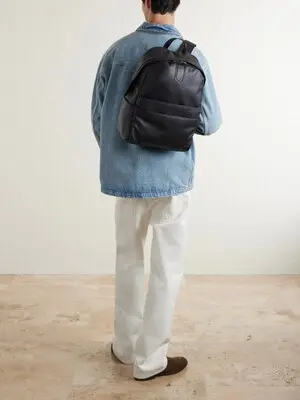 Canali Full-grain Leather Backpack