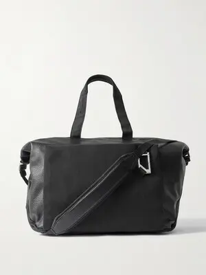 DB JOURNEY Entour Full-grain Leather And Suede Weekend Bag - Black