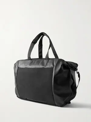 DB JOURNEY Entour Full-grain Leather And Suede Weekend Bag