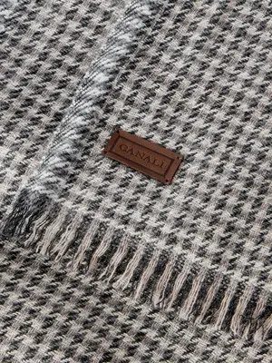 Canali Houndstooth Wool And Cashmere-blend Scarf