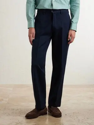 DRAKE'S Straight-leg Cotton Trousers