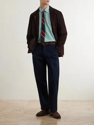 DRAKE'S Straight-leg Cotton Trousers