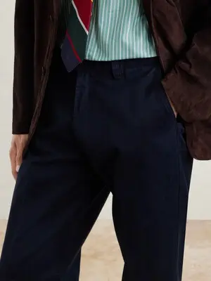 DRAKE'S Straight-leg Cotton Trousers