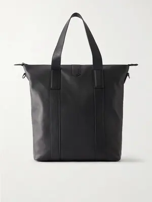 Canali Full-grain Leather Tote - Black