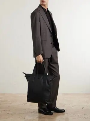 Canali Full-grain Leather Tote Bag