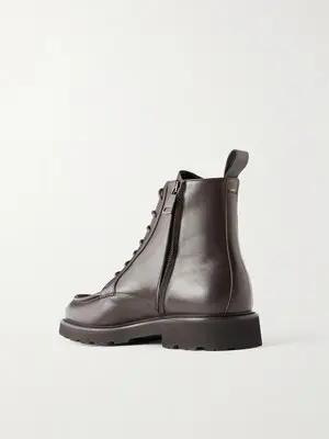 Canali Leather Lace-up Boots