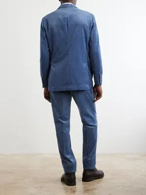 Brunello Cucinelli Double-breasted Cotton-velvet Suit Jacket