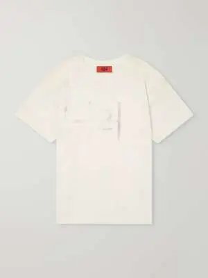 424 Logo-print Cotton-jersey T-shirt - Beige