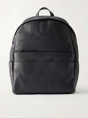 Canali Full-grain Leather Backpack - Black