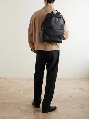 Canali Full-grain Leather Backpack
