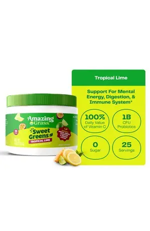 AMAZING GRASS Sweet Greens Superfood Powder, Tropical Lime - None