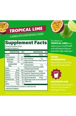 AMAZING GRASS Sweet Greens Superfood Powder, Tropical Lime