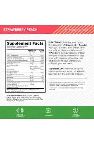 OPTIMUM NUTRITION Creatine Monohydrate Plus Powder With Electrolytes And Vitamins
