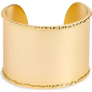 KARINE SULTAN Sculptural Rope-textured Edge Cuff - Gold