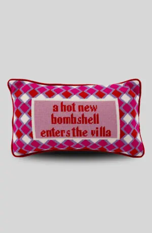 FURBISH Hot New Bombshell Needlepoint Pillow