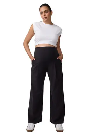 INGRID & ISABEL High-low Active Maternity Pant Black