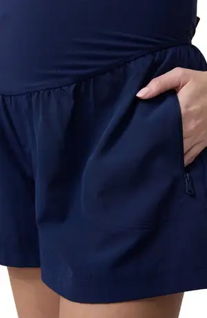 INGRID & ISABEL High-low Active Maternity Pant - Navy