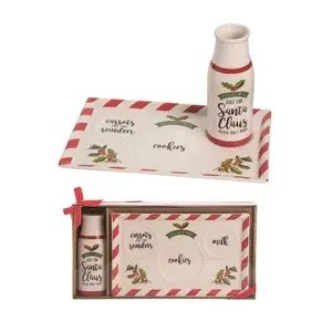 TRANSPAC Dolomite Christmas Santa Milk, Cookie - Multicolored