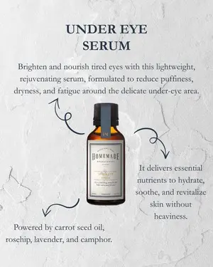 HOMEMADE AROMATERAPY Carrot Seed Rosehip Brightening Hydrating Under Eye Serum