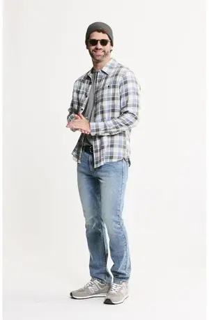 JACHS Rye Soft Touch Flannel Workshirt - Blue