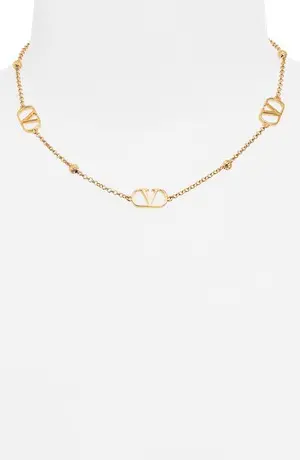 Valentino Garavani Vlogo Signature Station Necklace