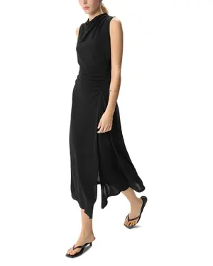 Whistles Ruched Halter Jersey Dress