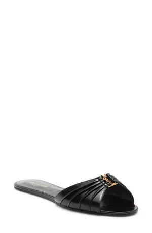 Saint Laurent Saint Laurent Babylone Slide Sandal Nero