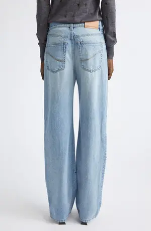 Stella McCartney Distressed Patched Straight Let Jeans