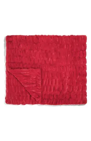 LOLA BLANKETS Lola Original Tie Dye Throw Blanket Cherry Red