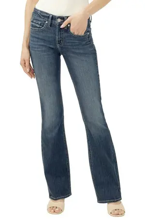 SILVER JEANS CO. Suki Curvy Mid Rise Bootcut Jeans - Sundown