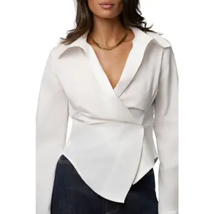 JLUXLABEL Sculpt And Form Asymmetrical Blouse - Ivory