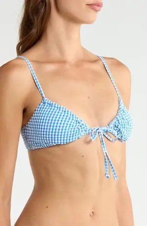 BILLABONG Cara Wave Check Bralette Bikini Top