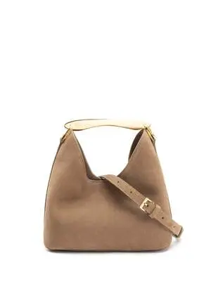 ELLEME Boomerang Small Suede Shoulder Bag - Tan