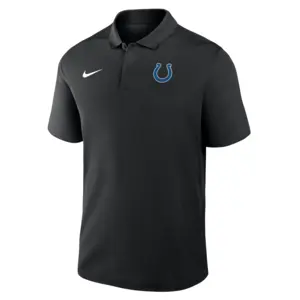 Nike Indianapolis Colts Logo Victory Dri-fit Nfl Polo - Black