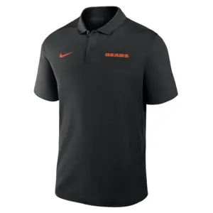 Nike Chicago Bears Wordmark Victory Dri-fit Nfl Polo - Black