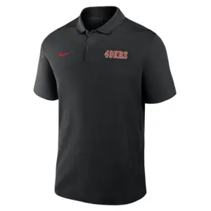 Nike San Francisco 49ers Wordmark Victory Dri-fit Nfl Polo - Black