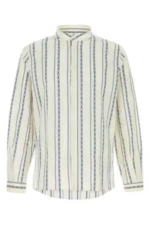 Brunello Cucinelli Embroidered Stretch Cotton Shirt - Multicolor