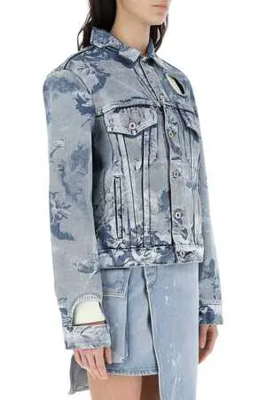 Off-White Printed Denim Jacket - Multicolor