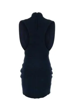 Alaïa Navy Stretch Viscose Blend Mini Dress