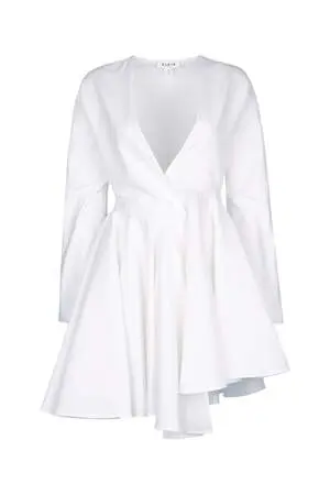 Alaïa White Draped Wrap Dress - Multicolor