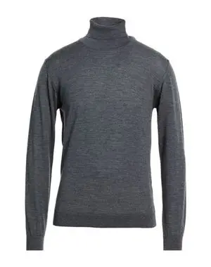 WOOL & CO Turtleneck Size Merino Wool - Grey