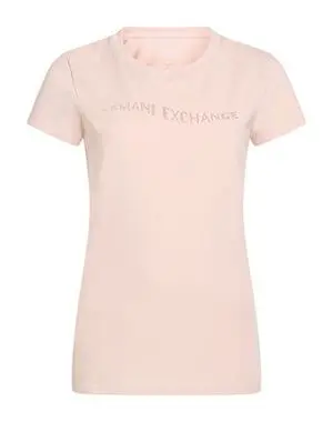 Armani Exchange Crystal Logo T-shirt - Blush